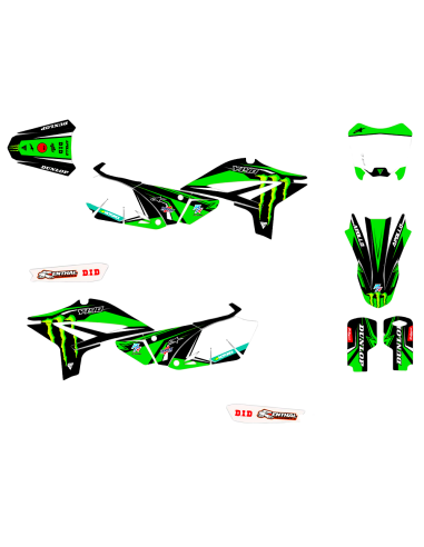Kit déco APOLLO Y RACING MONSTER ENERGY Dirt bike