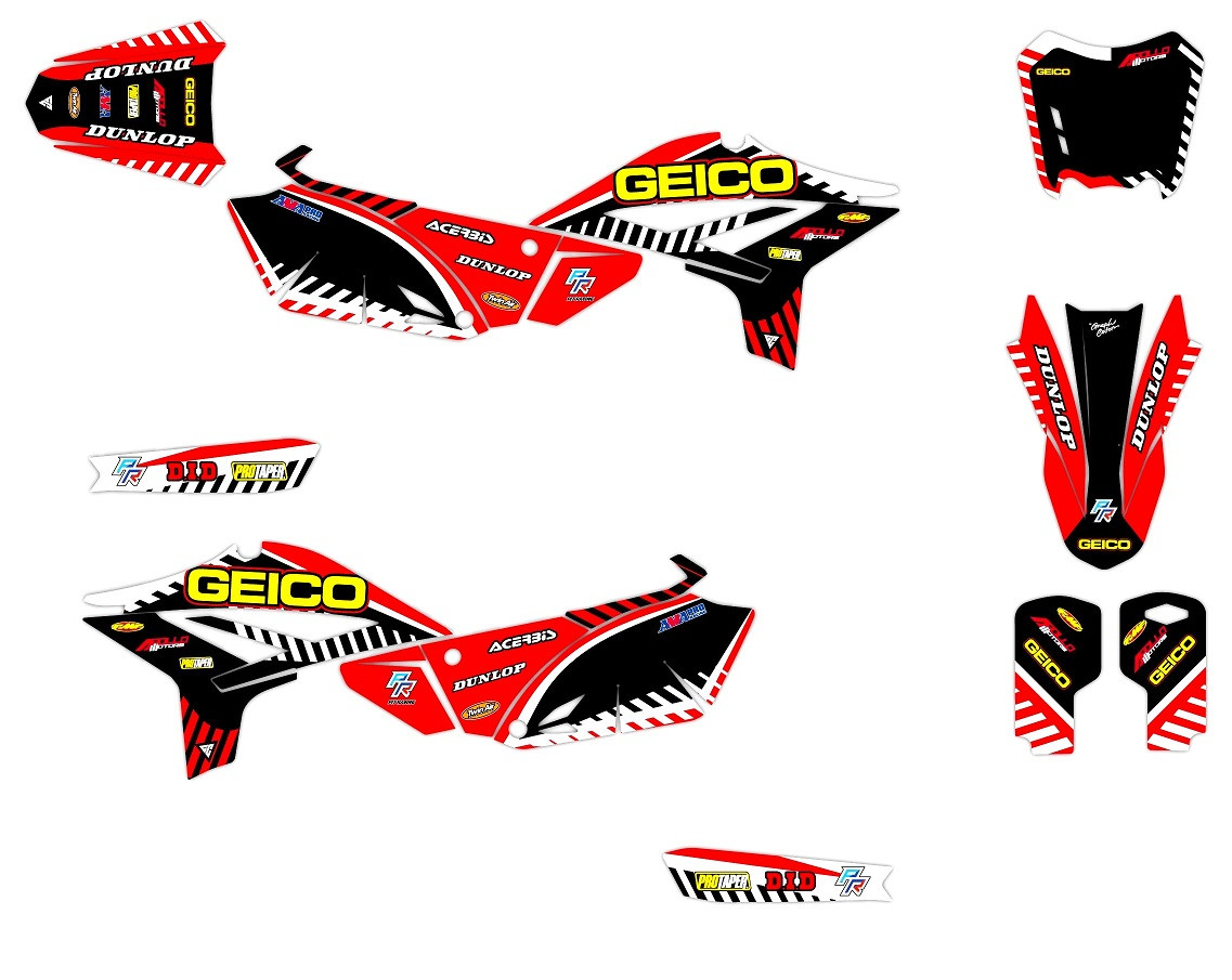 Kit déco APOLLO Y RACING GEICO Dirt bike