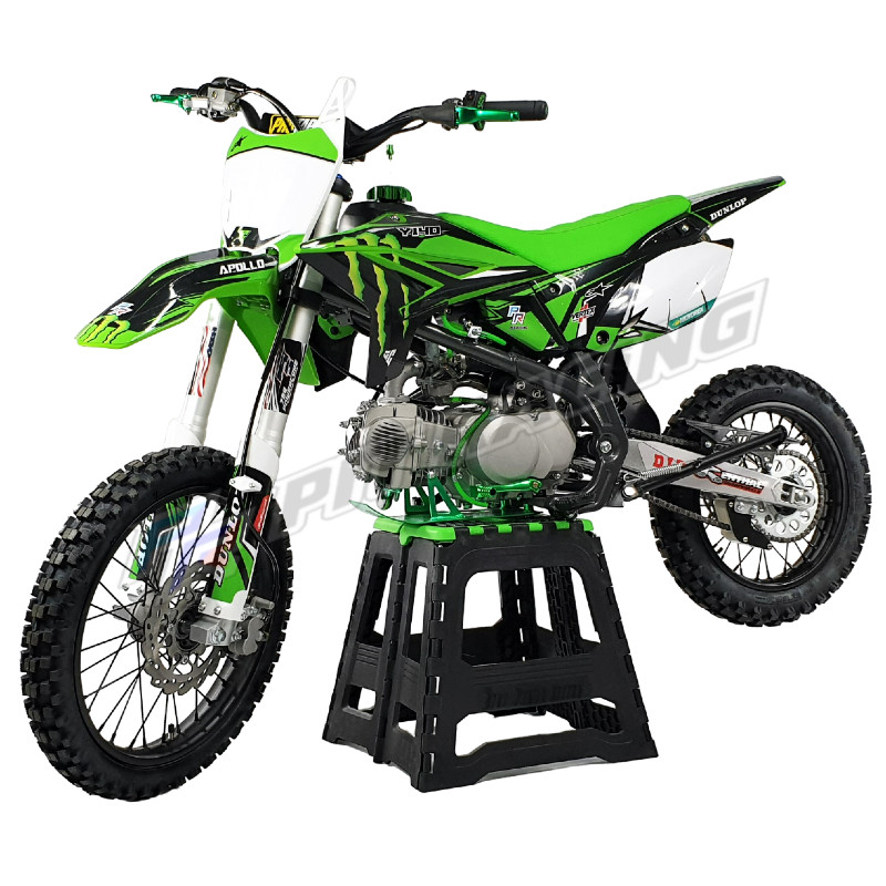 Pit bike APOLLO Y140 3-C 140cc 17/14" "édition MONSTER" Verte