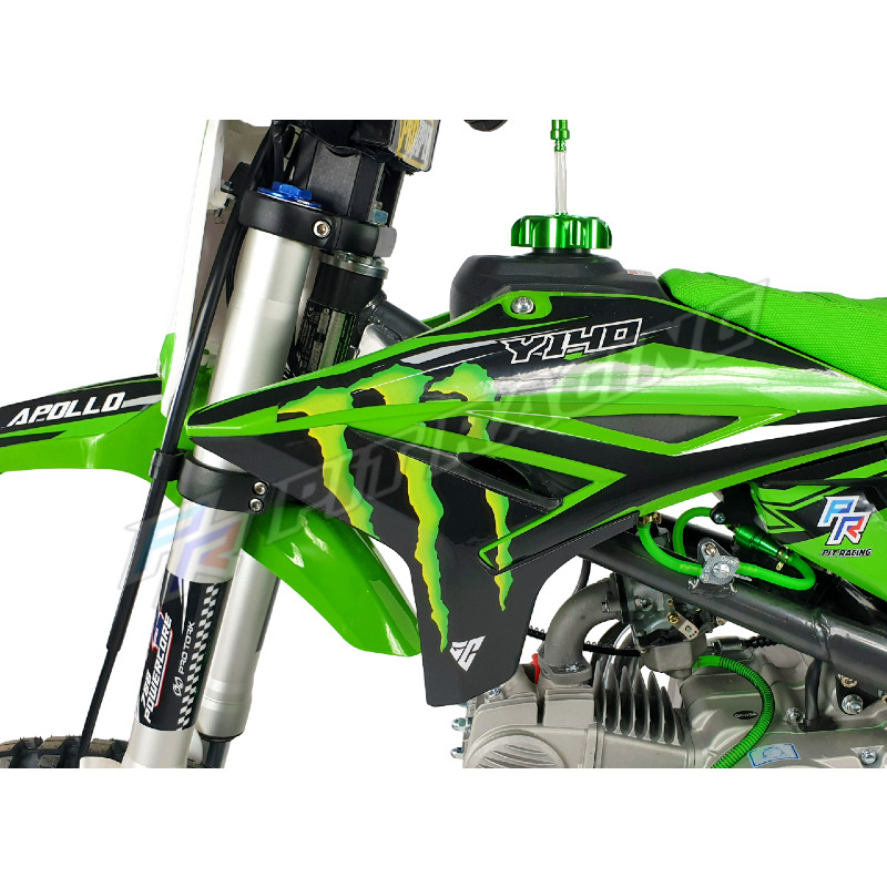 Pit bike APOLLO Y140 3-C 140cc 17/14" "édition MONSTER" Verte