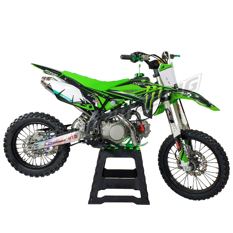 Pit bike APOLLO Y140 3-C 140cc 17/14" "édition MONSTER" Verte