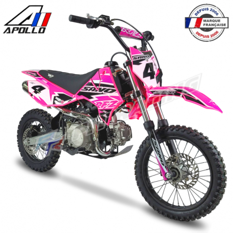 Dirt Bike 125 cc Semi-auto APOLLO RFZ 12/ 14 Rookie ROSE 2023