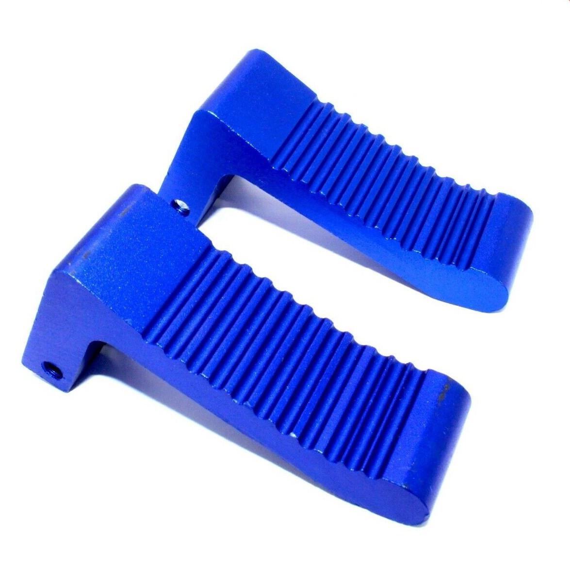 Cale pied alu CNC BLEU pocket bike