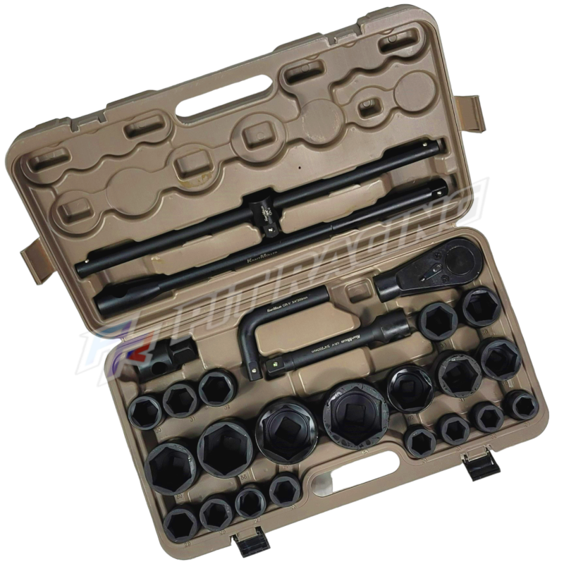 Coffret à cliquets + douille Poids lourd PL 26 pièces 3/4 KRAFTMULLER renforcé 6 pans