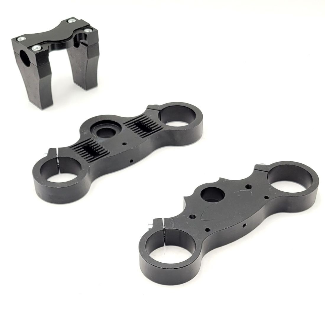 TÉS DE FOURCHE CNC NOIR AVEC PONTET EN ALU POUR FOURCHE INVERSÉE DIRT ...