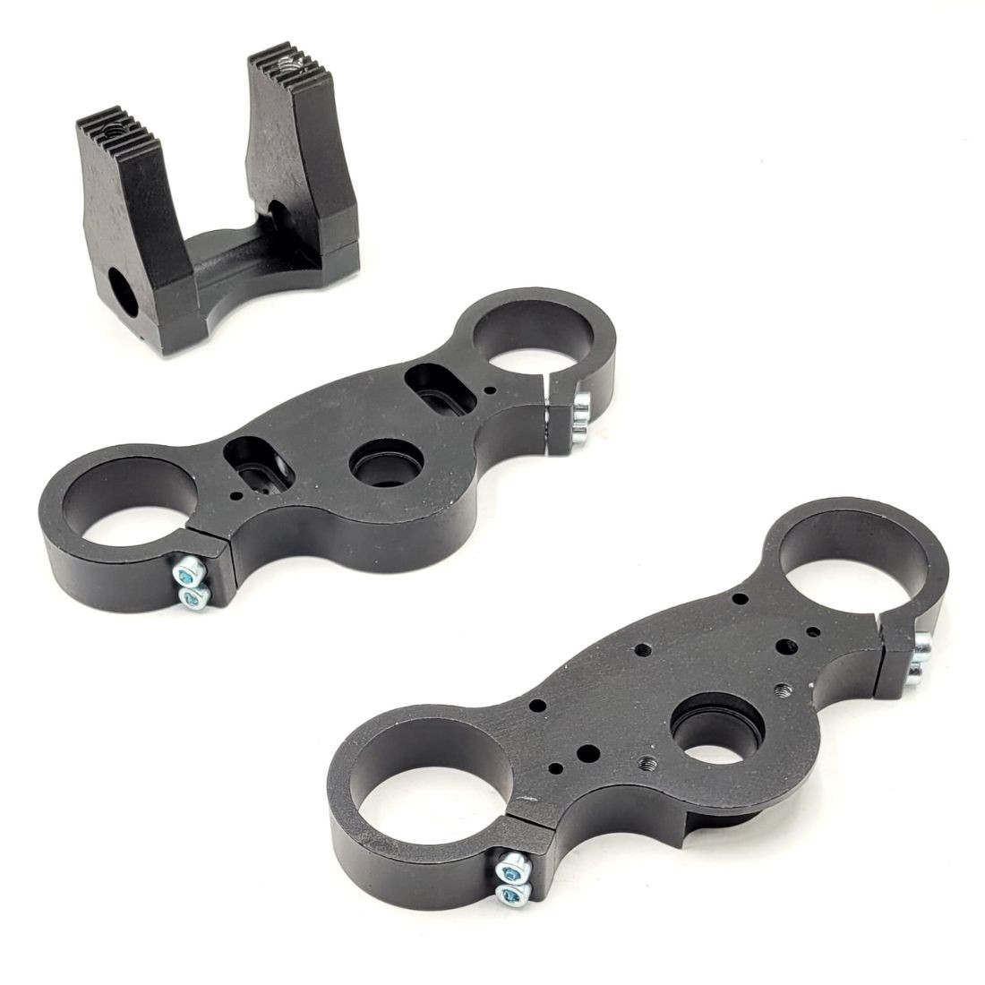 TÉS DE FOURCHE CNC NOIR AVEC PONTET EN ALU POUR FOURCHE INVERSÉE DIRT ...