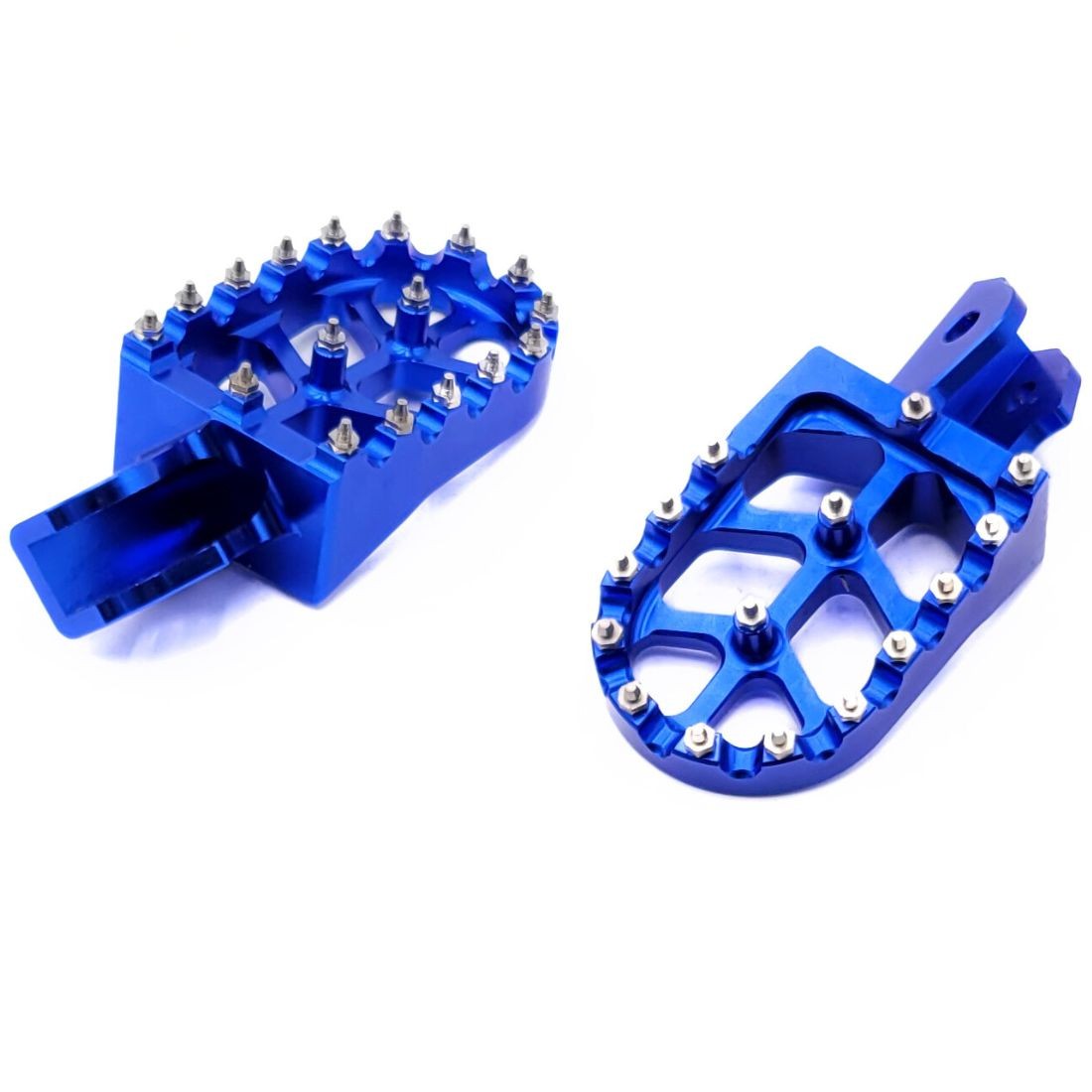 CALE PIED ALUMINIUM CNC BLEU COMPETITION PIT BIKE / DIRT BIKE