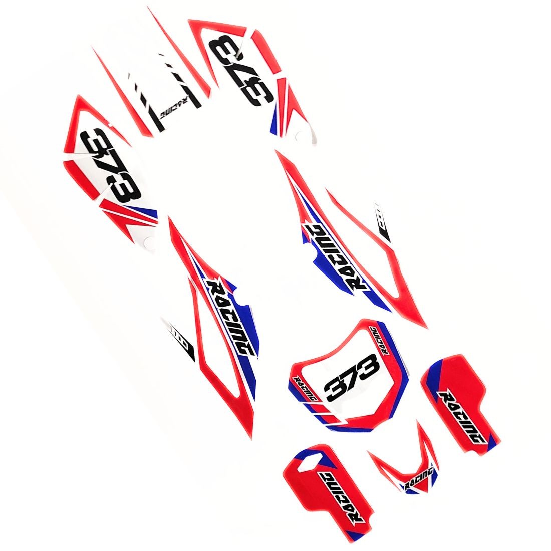 KIT DECO STICKERS ROUGE RACING KFR / APOLLO Y-3C DIRT BIKE / PIT BIKE