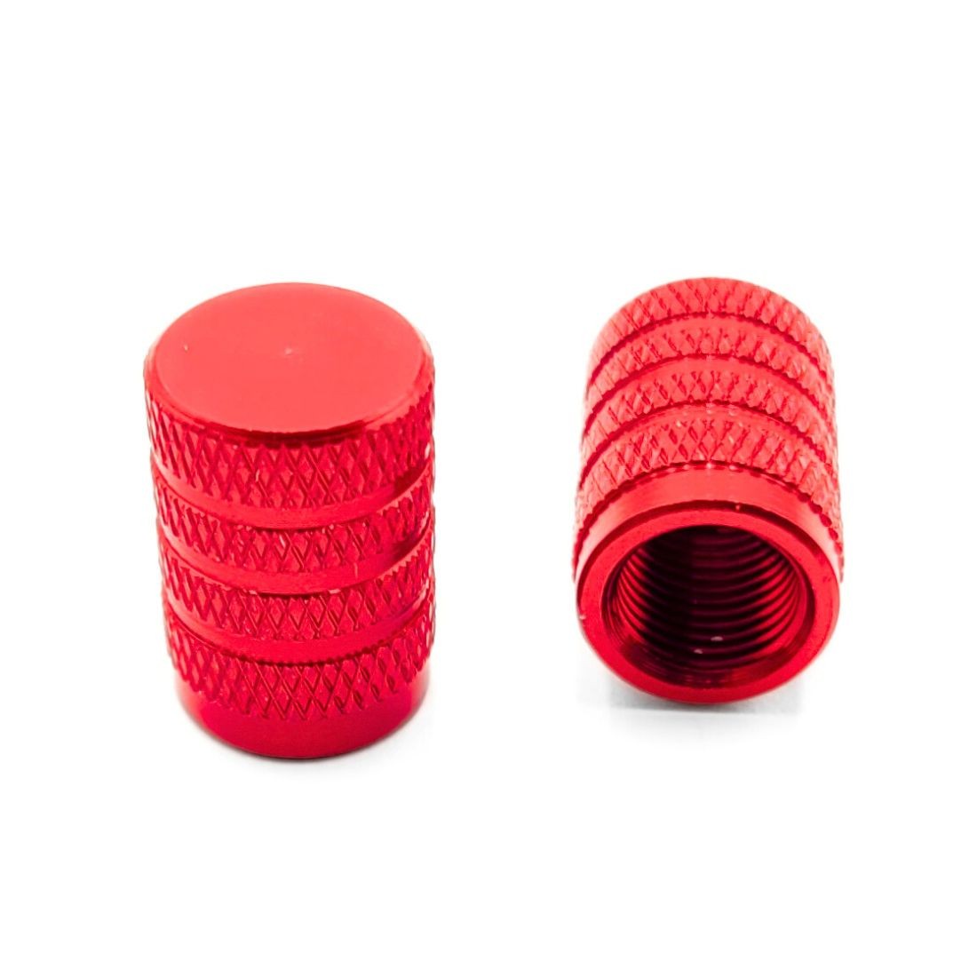BOUCHONS DE VALVE X2 EN ALUMINIUM DIAMON ROUGE